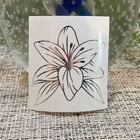 Floral Decal Tiger Lily Decal Vinyl Sticker Flower Stickers For Cups