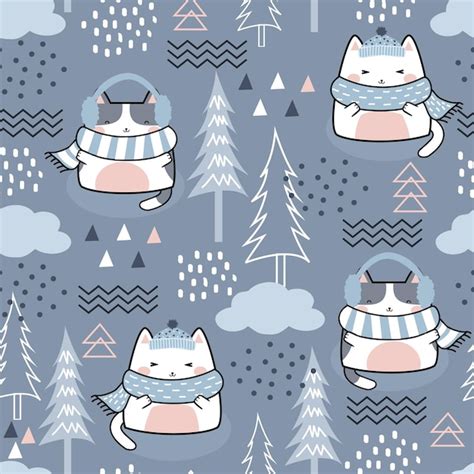 Premium Vector Kawaii Cute Seamless Pattern With Sheeps Cartoon