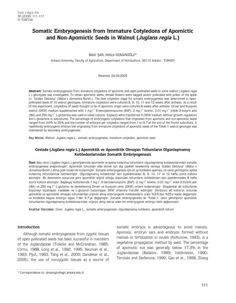 Pdf Somatic Embryogenesis From Immature Cotyledons Of Apomictic And