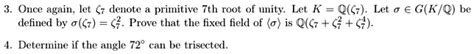 solved once again let cz denote primitive 7th root of unity let k