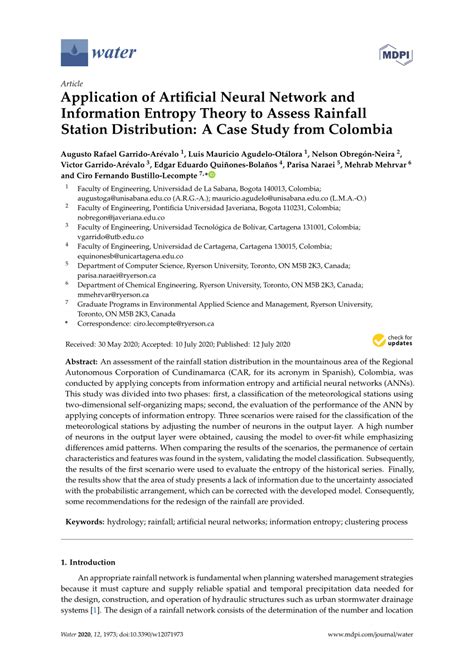 Pdf Application Of Artificial Neural Network And Information Entropy Theory To Assess Rainfall