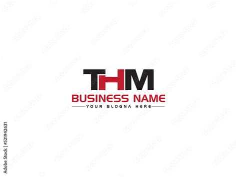Colorful Thm Logo Letter Creative Th T H M Logo Icon Vector Art With