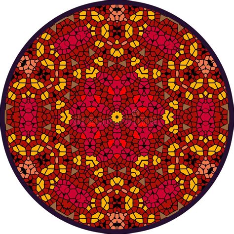 Round Majolica Mosaic Stock Vector Illustration Of Template 280361798