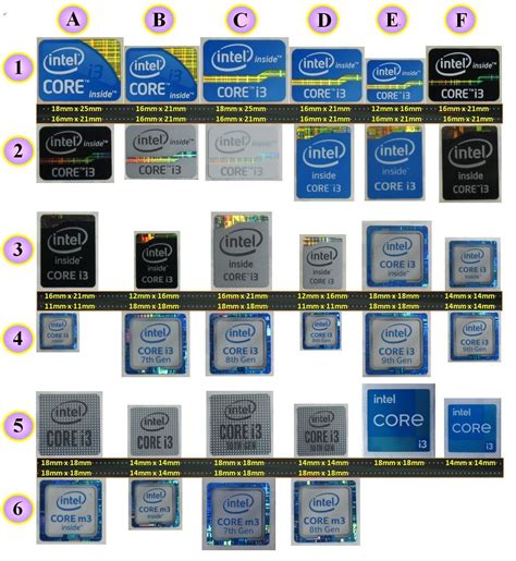 Laptop Pc Sticker Core I3 Sticker 202207232255 Ebay