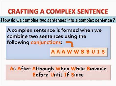 SHOW ME DON T TELL ME COMPLEX SENTENCES