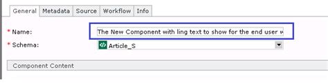 2013 enlarge the component name field in tridion component creation