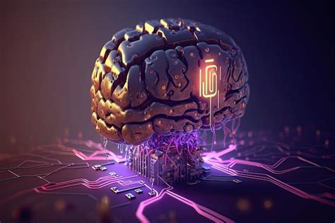 Premium Photo Digital Artificial Intelligence Brain With Neural