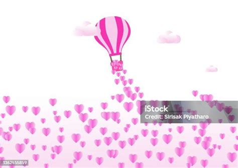 Balon Yang Mengambang Di Langit Menebar Hati Konsep Cinta Dan Hubungan