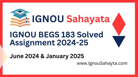 IGNOU BEGS 183 Solved Assignment 2024 25 PDF Download