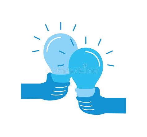 Hands Holding Bulb Idea Concept Stock Vector Illustration Of Lamp