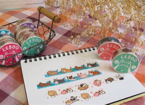 紙膠帶 狗狗們奔跑吧 紙膠帶 Leboo Design 的作品｜creema