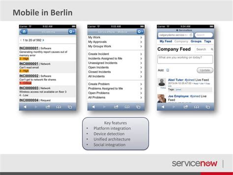 ServiceNow Mobile Roadmap December 2013 PPT