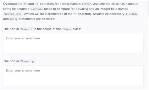 solved overload the and operators for a class named