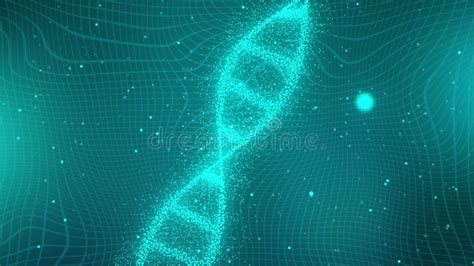 Rotating Dna Glowing Molecule On Blue Seamless Animation Background 4k Stock Video Video Of