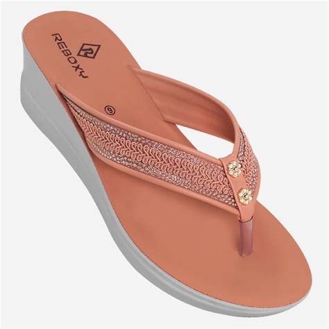 Women Peach Sandal Reboxy Footcare