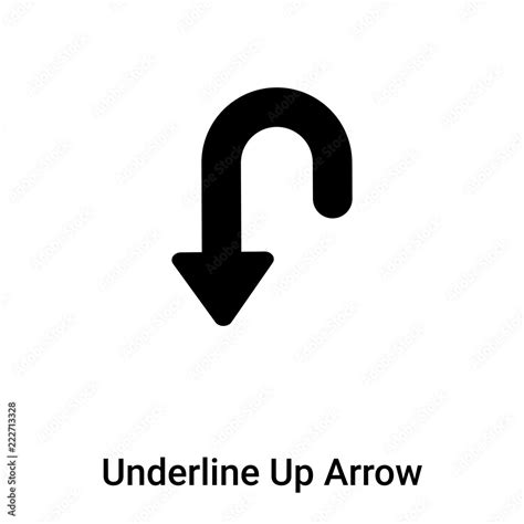 Underline Up Arrow Icon Vector Isolated On White Background Logo Concept Of Underline Up Arrow