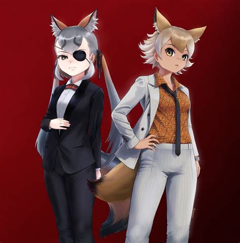 Island Fox Coyote Majima Gorou And Kiryuu Kazuma Kemono Friends And