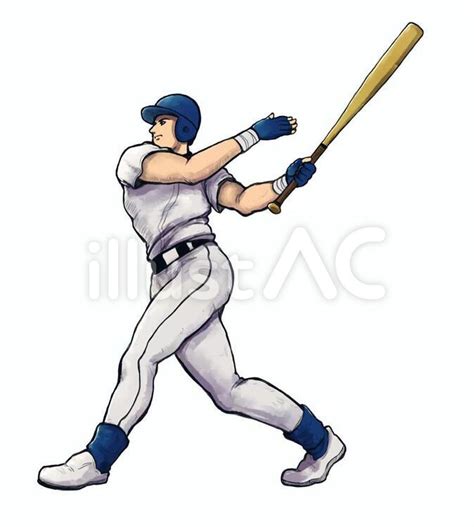 野球選手イラスト No 1223442／無料イラストなら「イラストac」