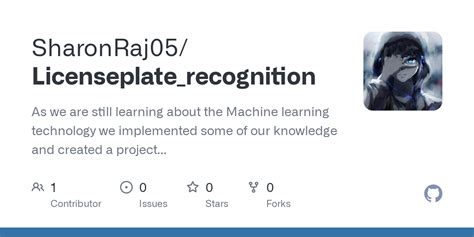 GitHub SharonRaj05 Licenseplate Recognition As We Are Still Learning