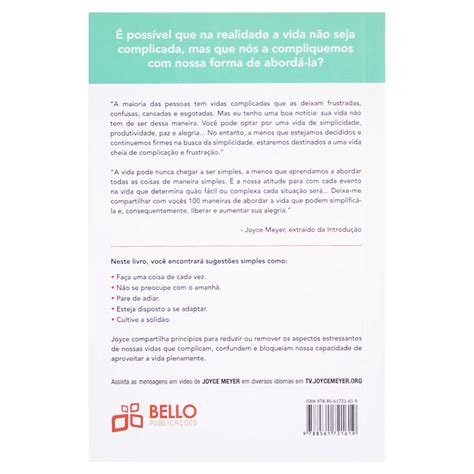 100 Maneiras De Simplificar Sua Vida Joyce Meyer Manah Books