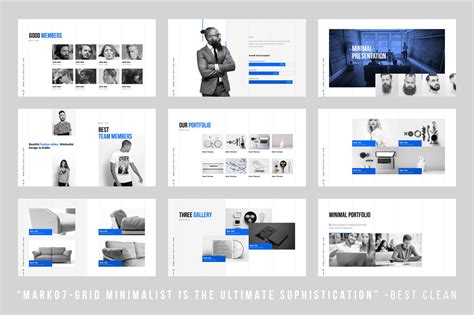 Grids Minimal Powerpoint Template By Dublindesign Thehungryjpeg