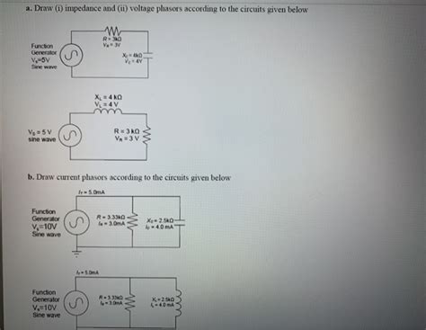 solved a draw i impedance and ii voltage phasors