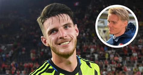 Martin Odegaard Reacts To Having Leader Declan Rice At Arsenal