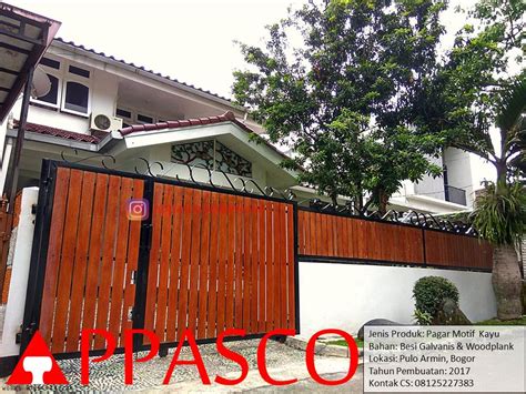 Pagar Motif Kayu Woodplank Di Pulo Armin Bogor Pagar Minimalis