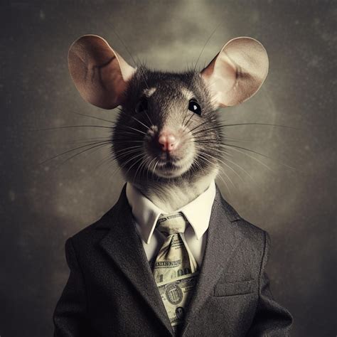 Premium Ai Image A Mouse Wearing Suit