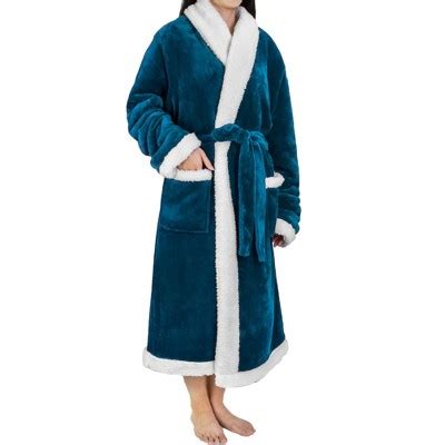 Pavilia Soft Plush Women Fleece Robe Cozy Warm Housecoat Bathrobe Fuzzy Female Long Spa Robes