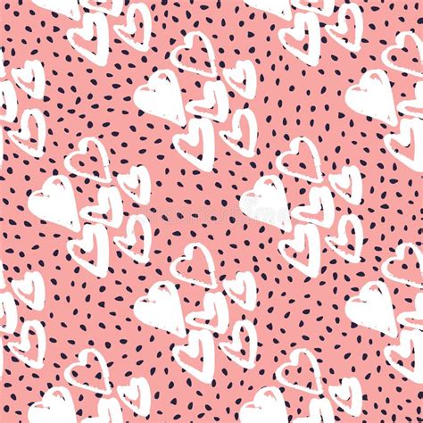 Seamless Doodle Dots Heart Pattern Stock Illustrations 1 426 Seamless