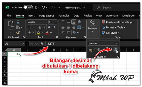 Cara Mengatur Nilai Desimal Di Excel