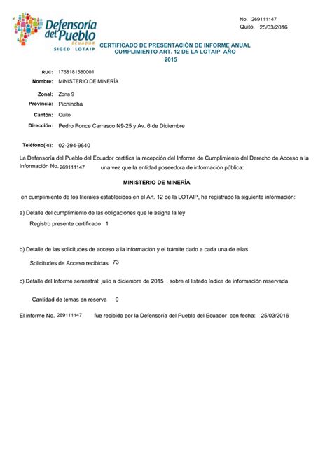 Informe Del Derecho Al Acceso A La Informacion