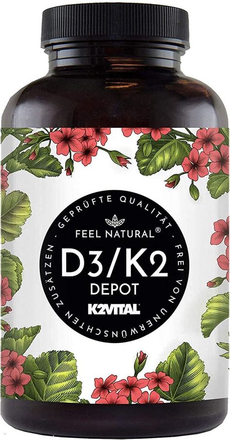 ᐉ Витамины для снижения веса Feel Natural Витамин D3/K2 5000 МО 180 таб ...
