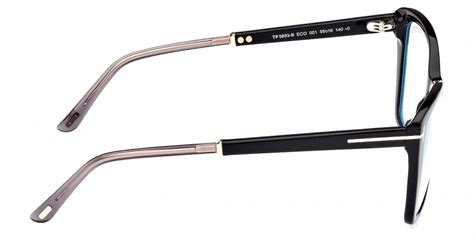 Tom Ford™ Ft5893 B 001 55 Shiny Blackshiny Rose Goldt Logo Eyeglasses