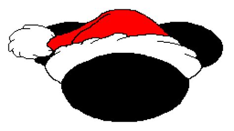 Pixilart Mickey With A Santa Hat By Pixilmaster