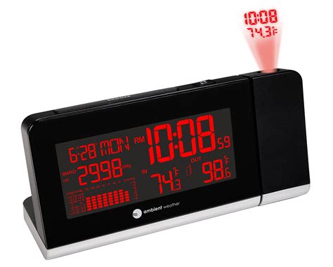 Ambient Weather Ws Projection Clock With Color Changing