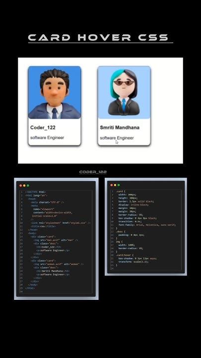 Card Hover In Css Css Csscoding Css3 Csstrick Coding Shorts Viral Youtube