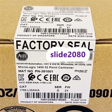 New Factory Sealed AB 1766 L32AWA C MicroLogix 1400 32 Point