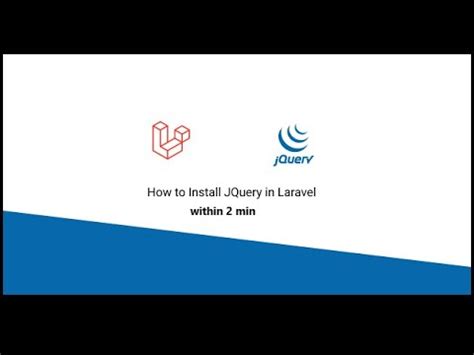 How To Include Jquery In Laravel Install Jquery In Laravel Youtube