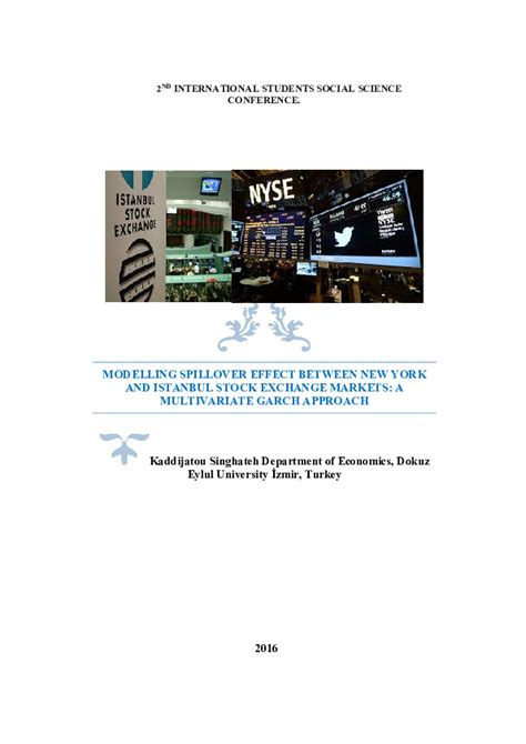 Pdf Modelling Volatility Spillover Effect