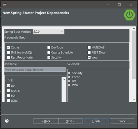 Java Eclipse Spring Tool Suite Add Dependencies Using Gui After Project Creation Stack Overflow