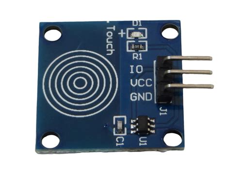 Ttp223b 静電容量式 タッチセンサーモジュール 緑色led ピンヘッダ付き Arduino対応 電子パーツ通販のkura 本店