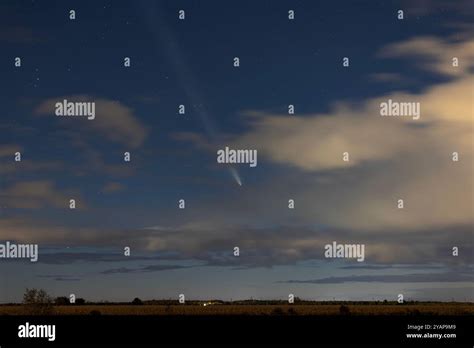 Comet C 2023 A3 Tsuchinshan Atlas Soars Across The Evening Sky Over