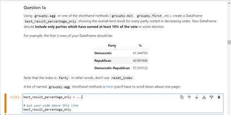 Solved Question 1ausing Groupbyagg Or One Of The Shorthand