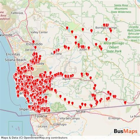 Mts Transit Routes And Schedules In San Diego