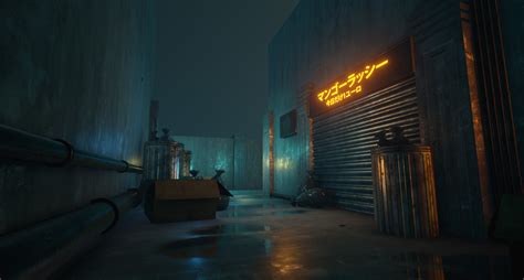 Cyberpunk Street Unreal Engine 4 — Polycount