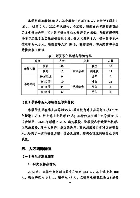 管理科学与工程：昆明理工大学学位授权点建设年度报告2022 昆明理工大学管理与经济学院
