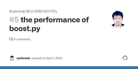 The Performance Of Boostpy · Issue 5 · Xlearning Scu2022 Ijcv Tcl