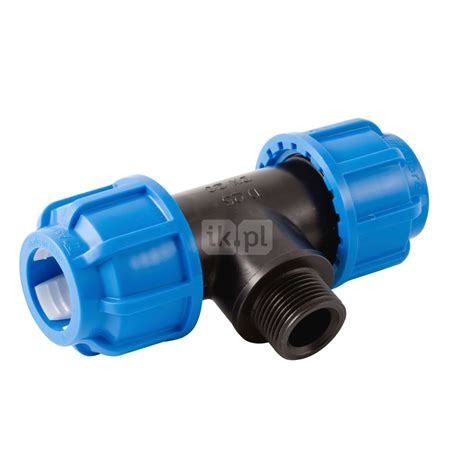Trójnik skręcany z GZ 25 mm x 1 Sieci zewnętrzne Instalacje wodociągowe Łączniki